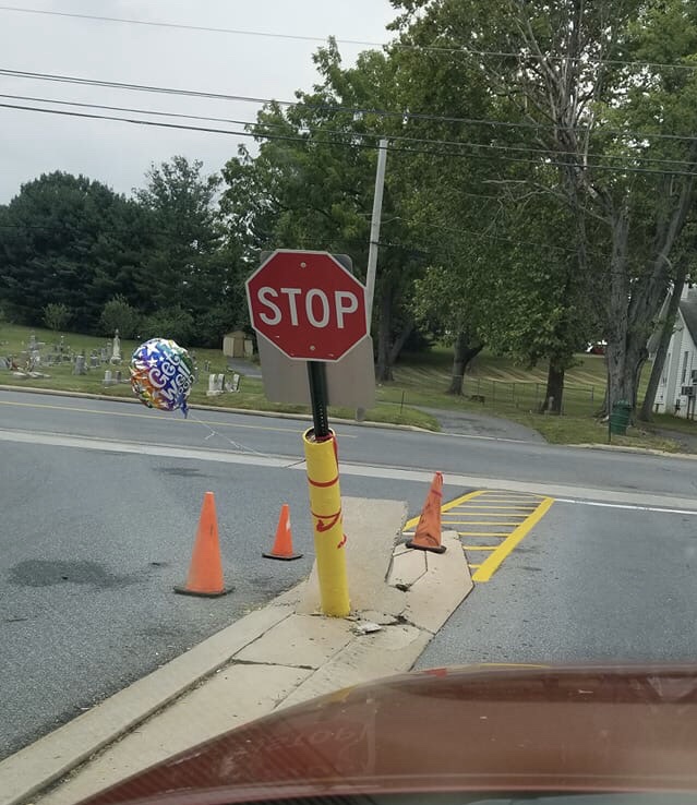 Vigil for fallen stop sign appears in Middletown, PA – Harrisburg100
