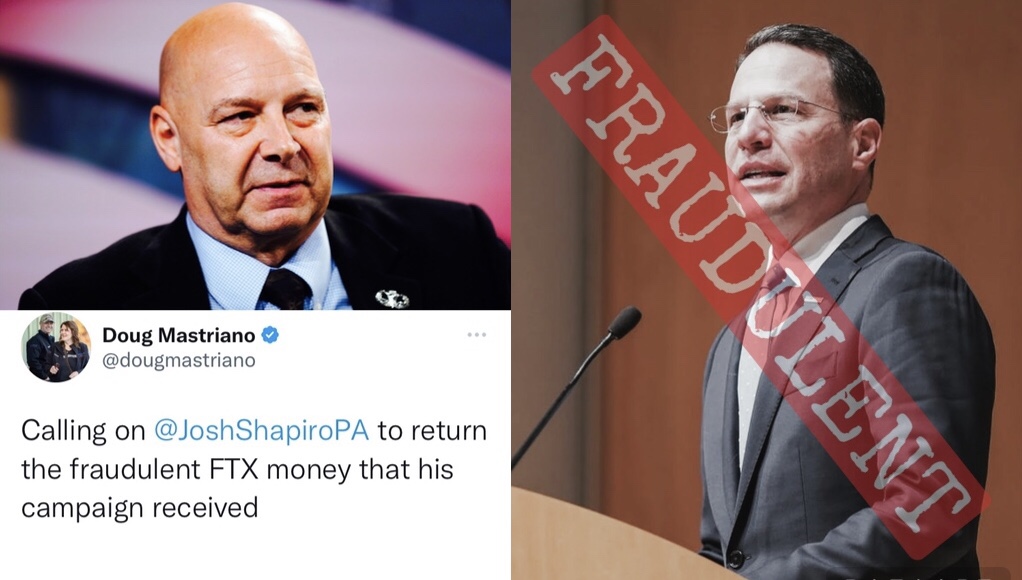 Senator Mastriano calls on Josh Shapiro to return fraudulent FTX ...