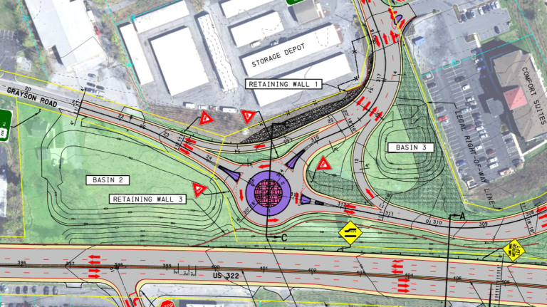 Major road construction on US 322 near Chambers Hill is projected to be complete in 2027 ...