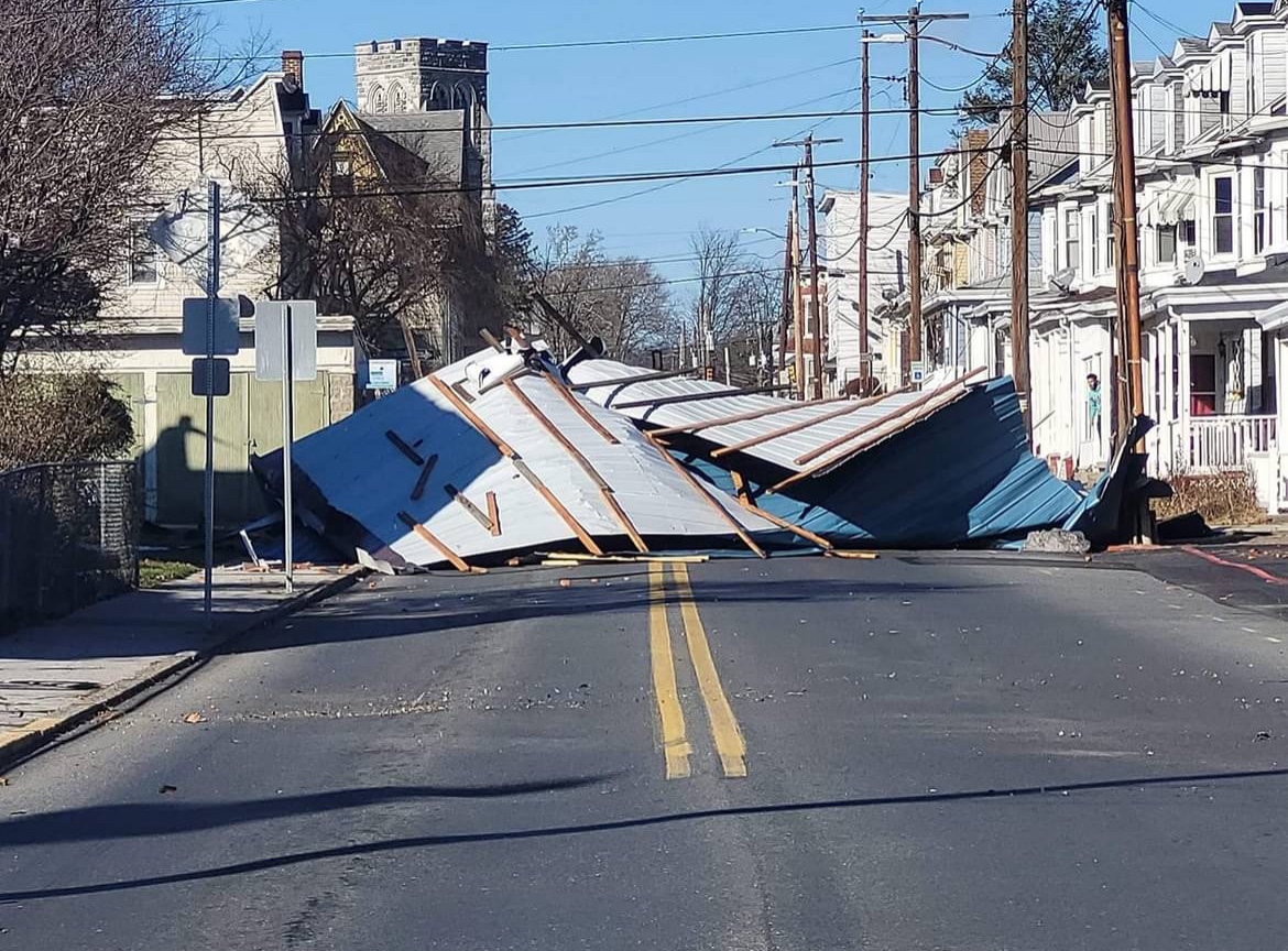 WATCH: Flat metal roof blown off apartment building in Penbrook ...