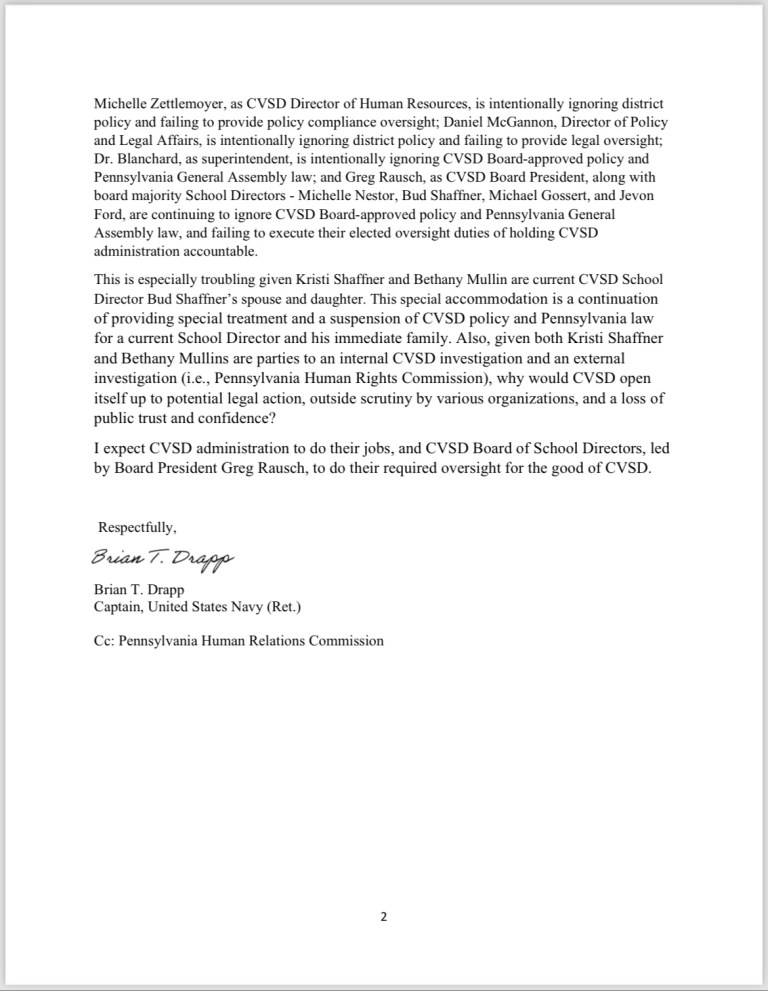 Letter to CV school board seeks to remove cheerleading coaches amid ...